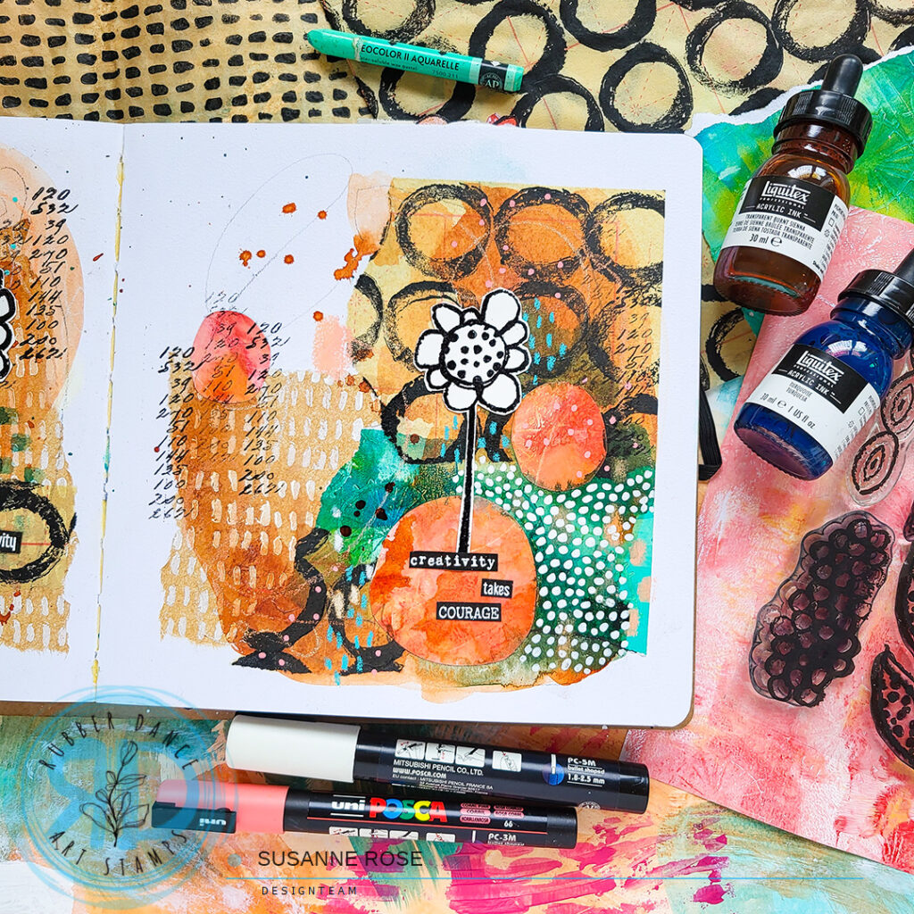 Abstract Collage with transparent Layers and Pencil Marks 4 – Rubber ...