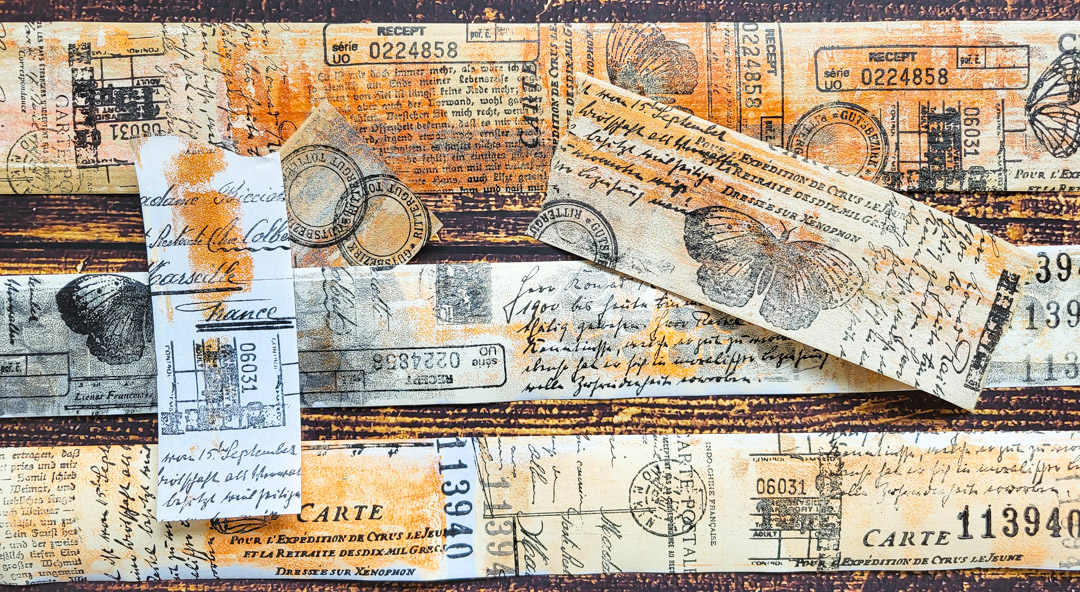 DIY: Handmade Vintage Style Washi Tape – Rubber Dance Art Stamps Blog