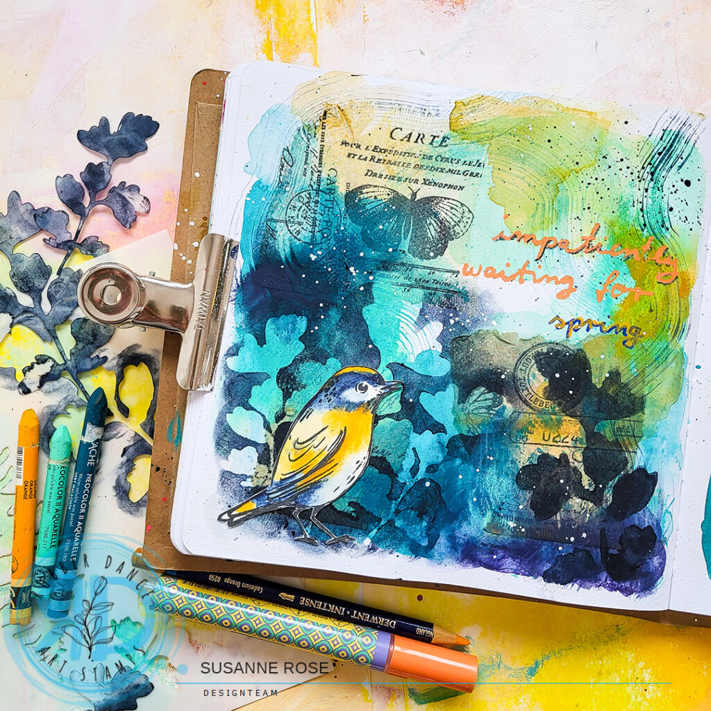 Mixed Media Art Journaling with old Tea Bag and Sketchy Birds 2 ...
