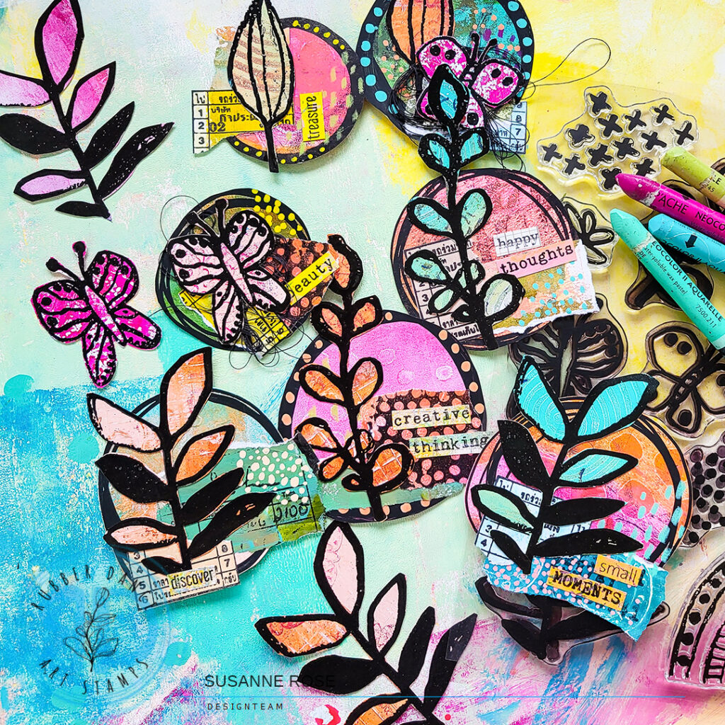 DIY Collage Ephemera with our NEW STAMPS – Rubber Dance Art Stamps Blog