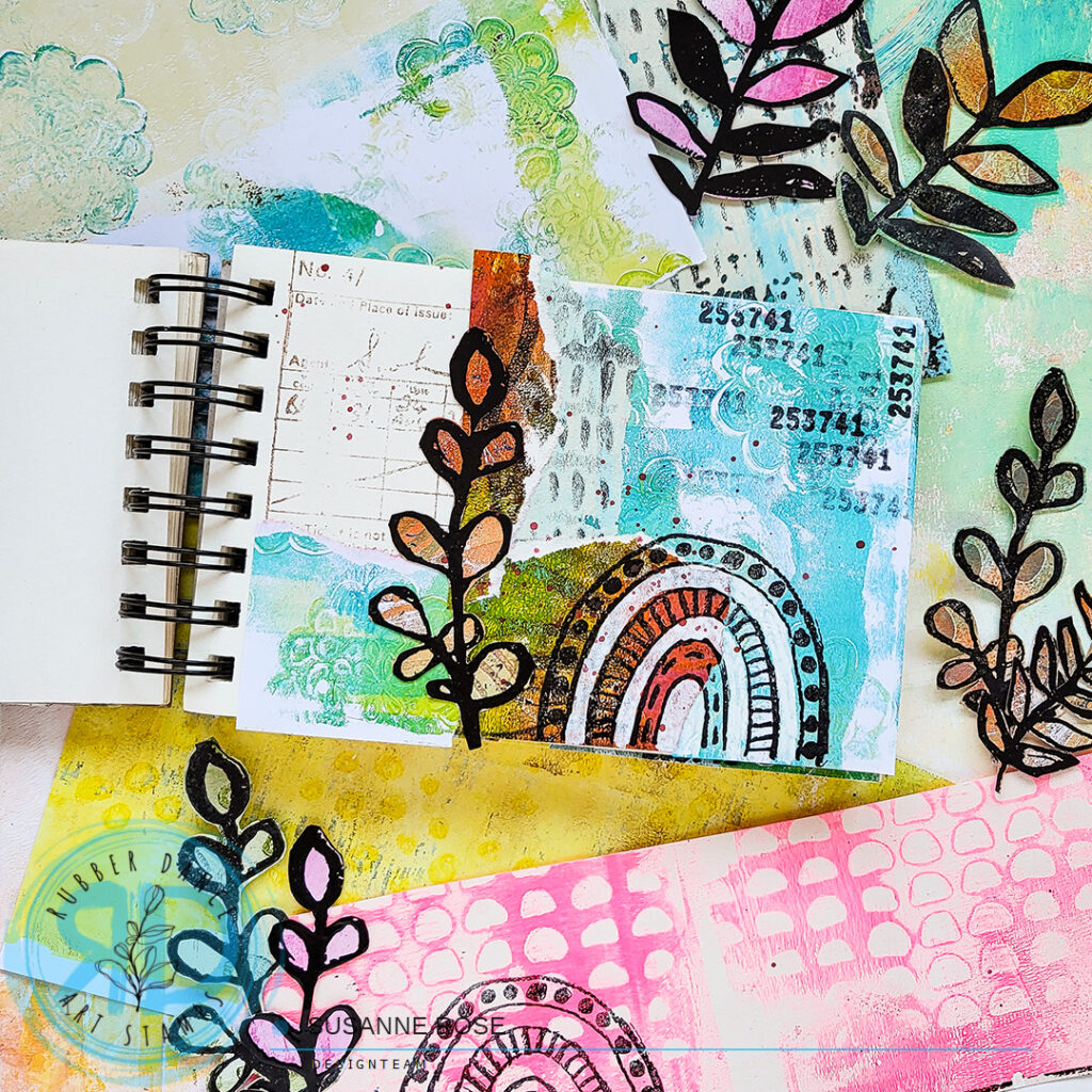 Easy Art Journaling with Collage and Pencil Marks 8 – Rubber Dance Art Stamps Blog