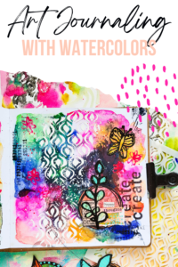 Mixed Media & Watercolors – Art Journaling Tutorial with Stencil Texture & Pencil Marks – Rubber ...