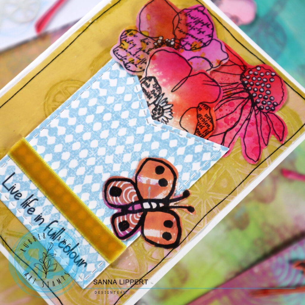 “Flower Bouquet” Fodder Greeting Card Set – Rubber Dance Art Stamps Blog