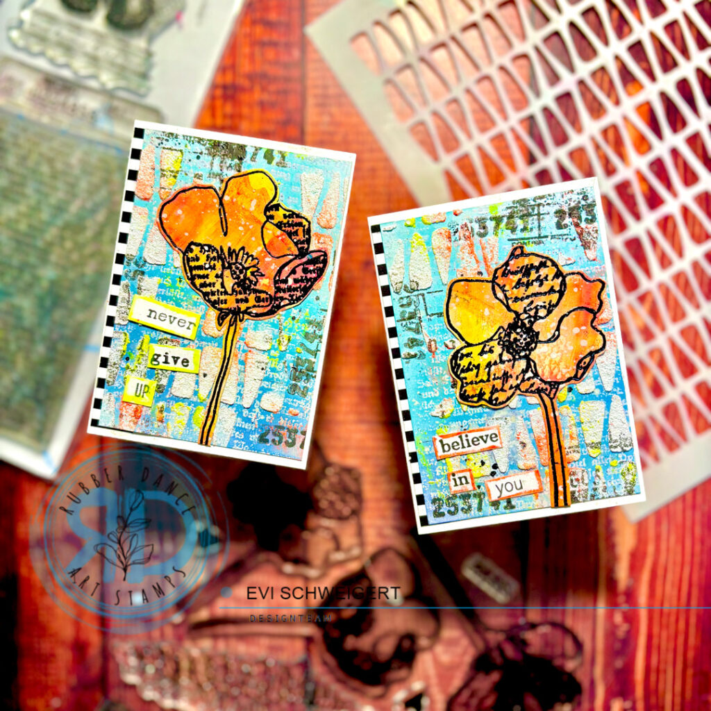 Mixed Media ATCs with Doodle Flowers – Rubber Dance Art Stamps Blog