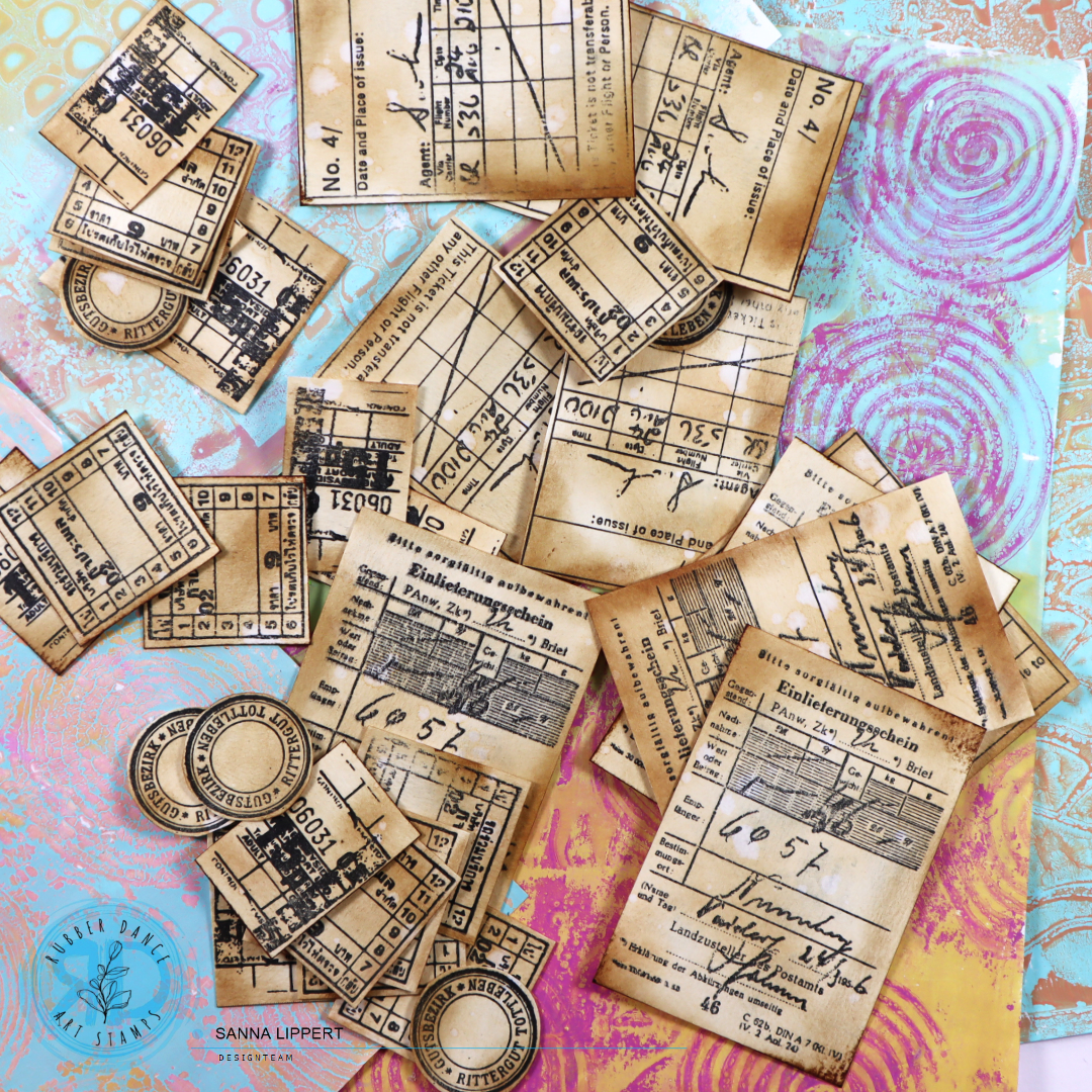Vintage Tickets – DIY Journaling Ephemera – Rubber Dance Art Stamps Blog