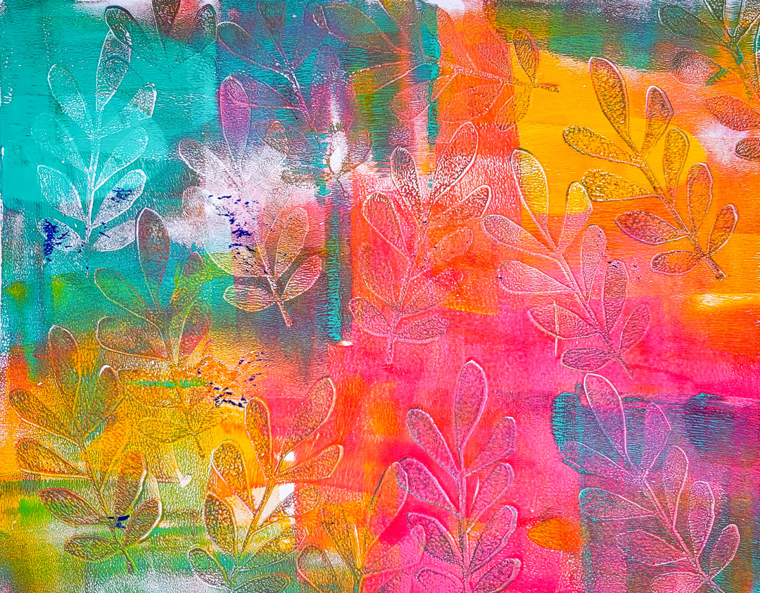 Gelli Printing with Stamps – Backgrounds & Collage Fodder – Rubber ...