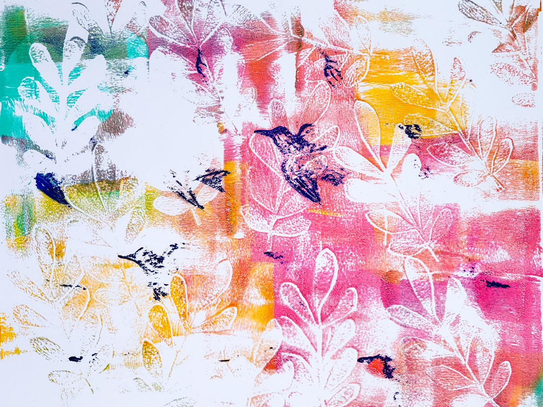 Gelli Printing with Stamps – Backgrounds & Collage Fodder – Rubber ...