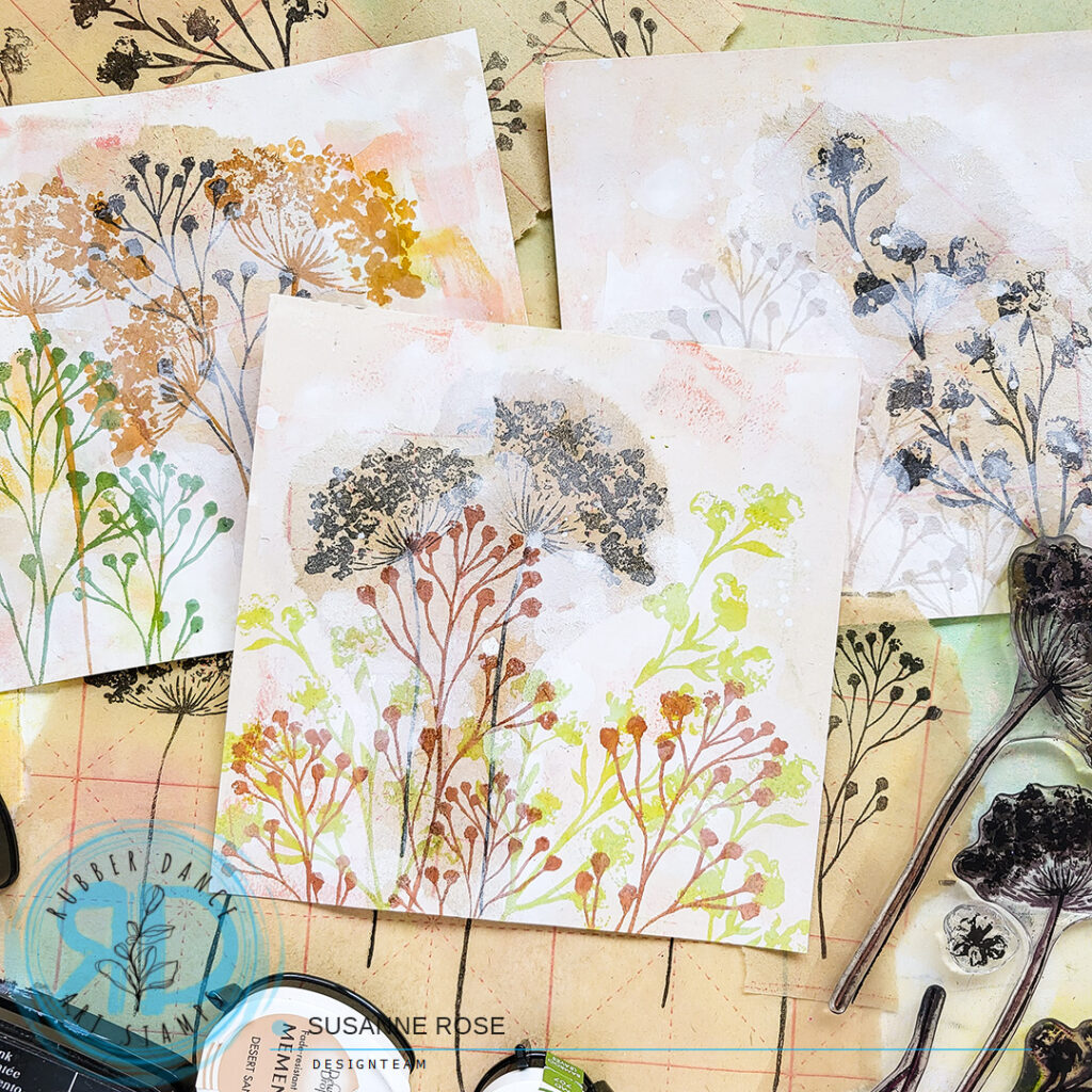 Art Journal Page – Stamping on an Alcohol Ink Background – Rubber Dance ...