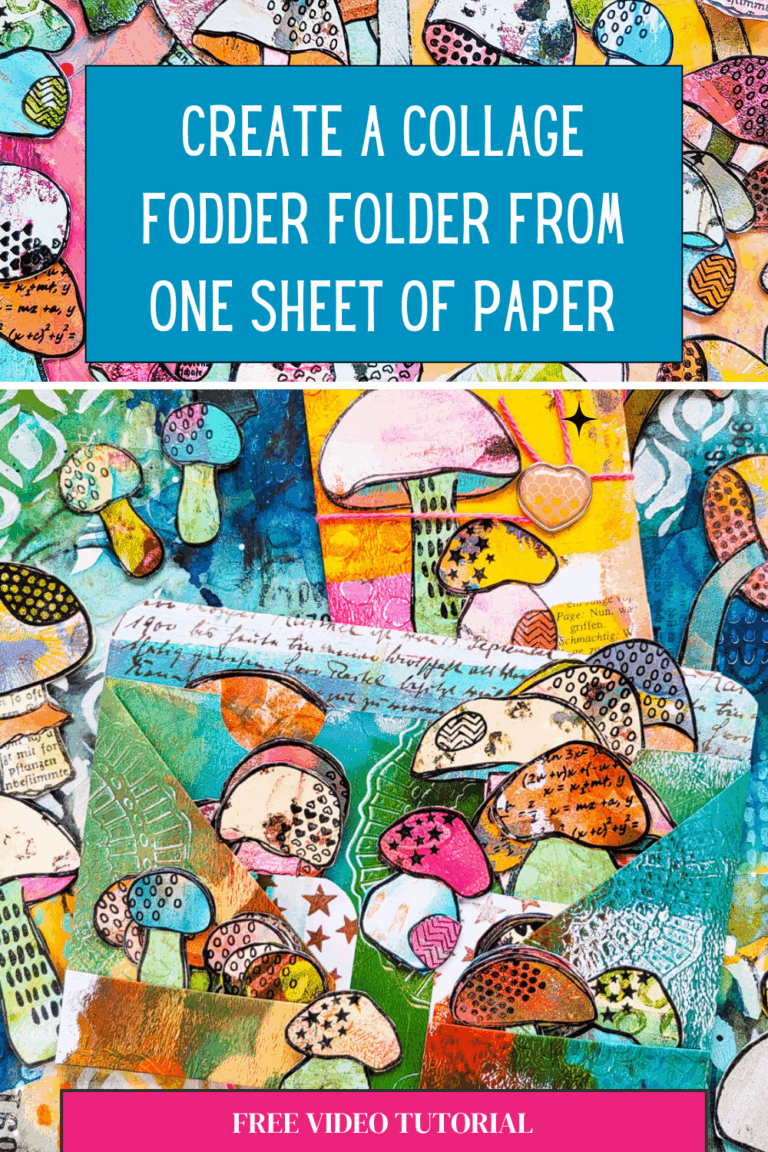 DIY Collage Fodder Folder from One Sheet of Paper – Rubber Dance Art Stamps Blog