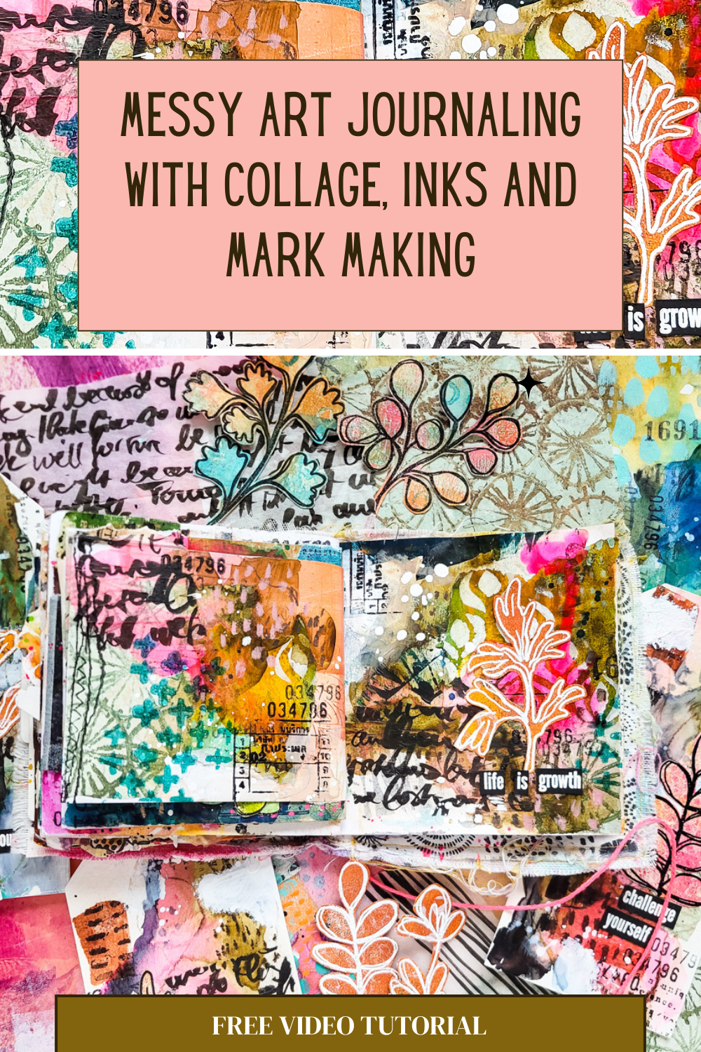 Messy Pages with Collage, Inks & Markmaking – Rubber Dance Art Stamps Blog