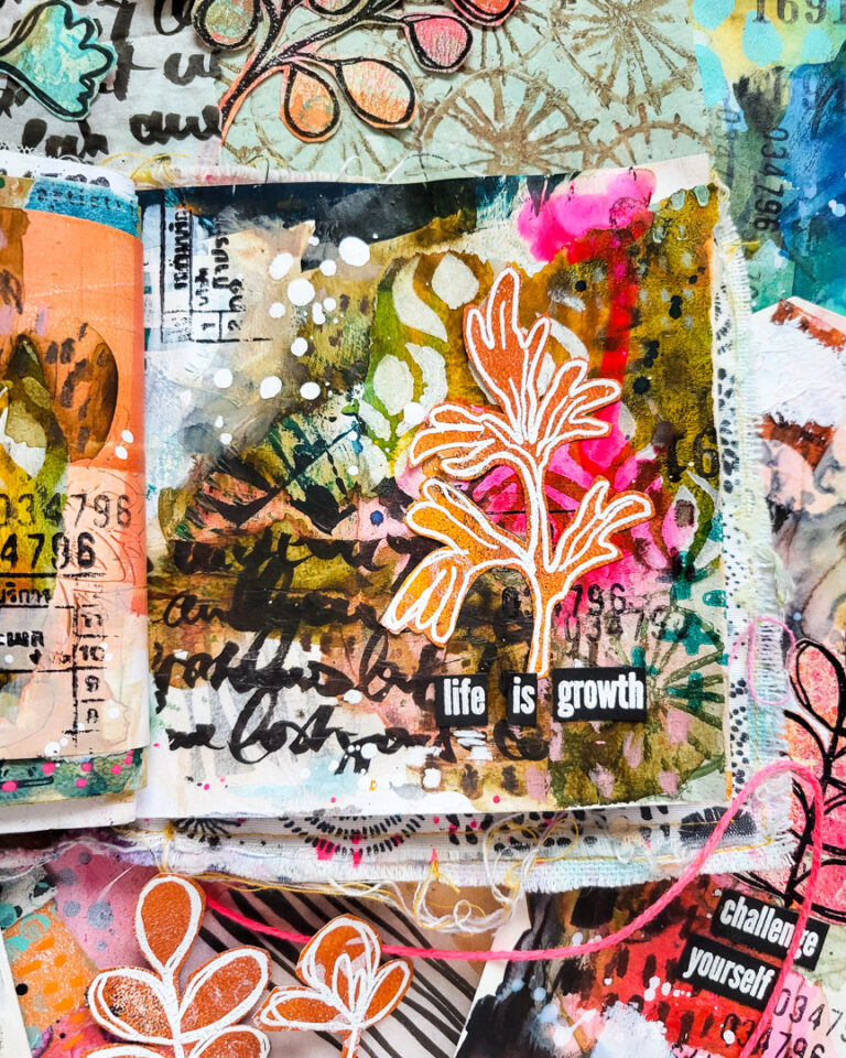 Messy Pages with Collage, Inks & Markmaking – Rubber Dance Art Stamps Blog