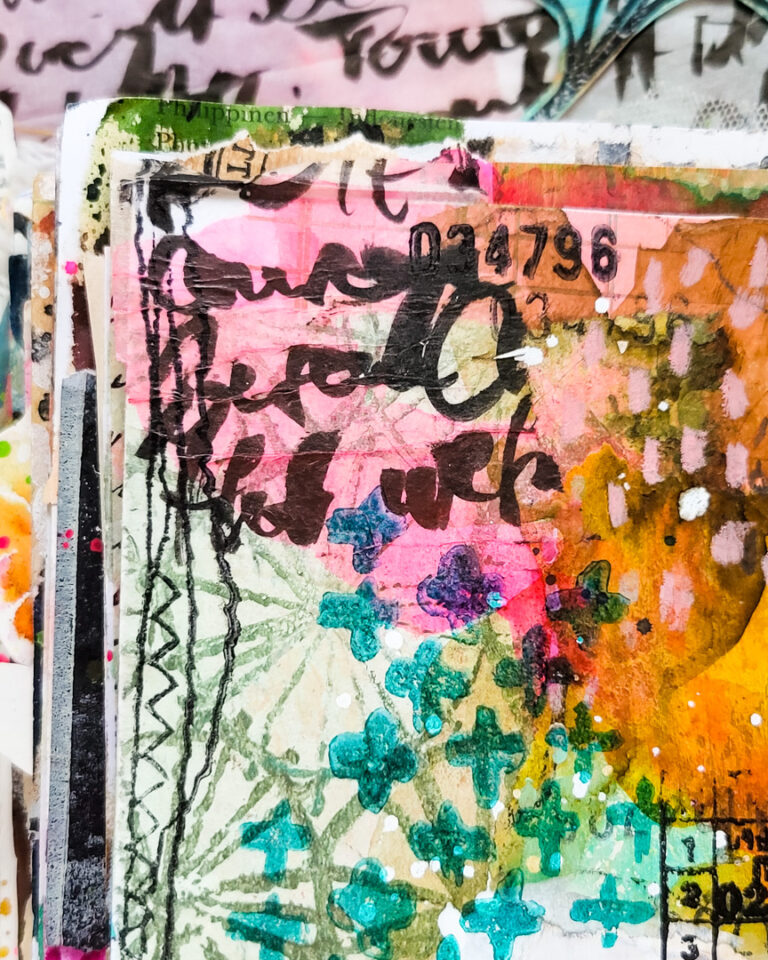 Messy Pages with Collage, Inks & Markmaking – Rubber Dance Art Stamps Blog