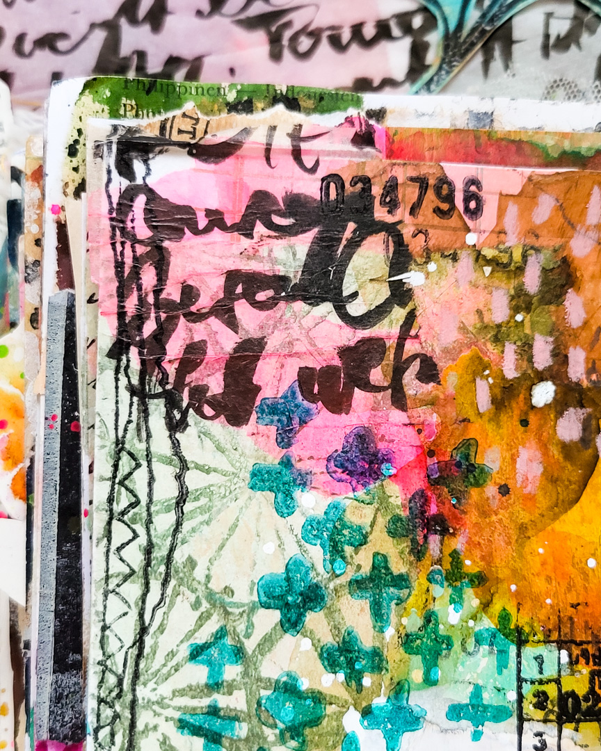 Messy Pages with Collage, Inks & Markmaking – Rubber Dance Art Stamps Blog