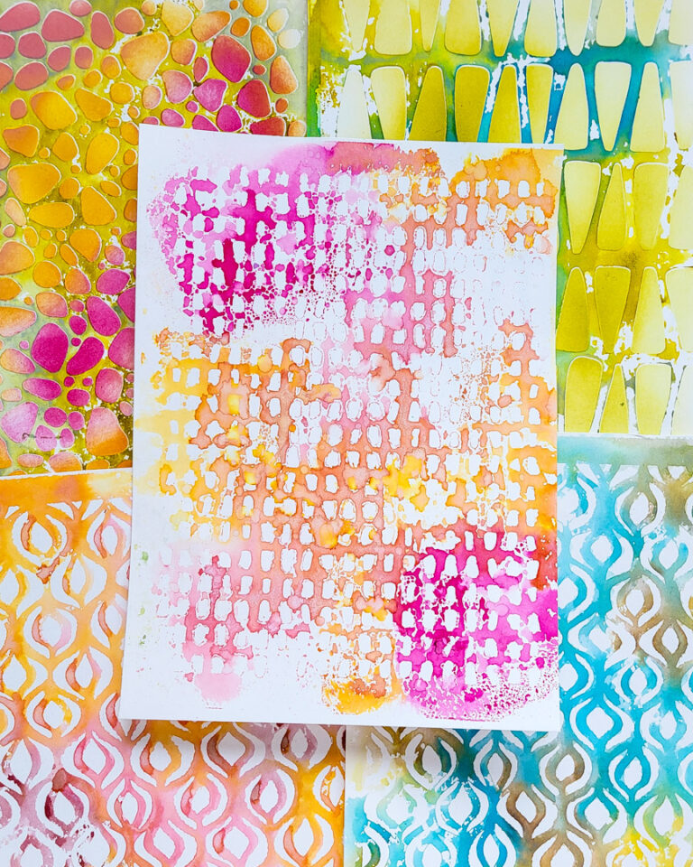 Make Your Own Design Papers with Stencils & Distress Inks – Rubber ...