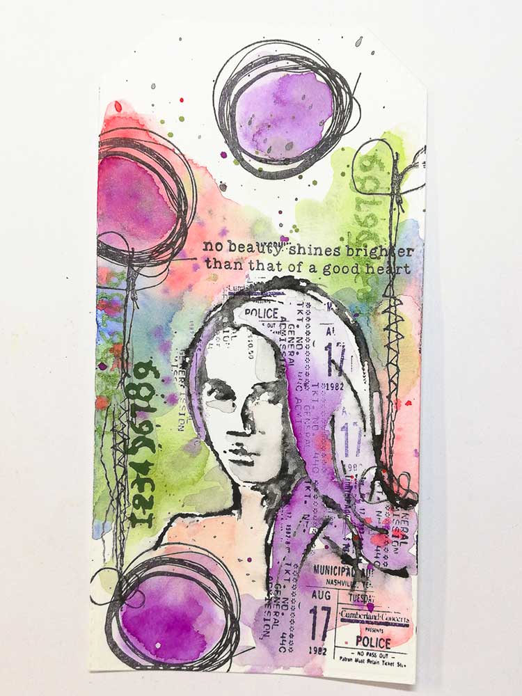 Rubber Dance Art Stamps - Clearstamps - Mixed Media Marks 1