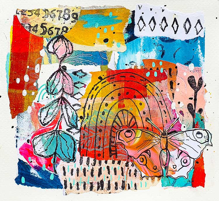 Rubber Dance Art Stamps - Clearstamps - Pencil Marks 3