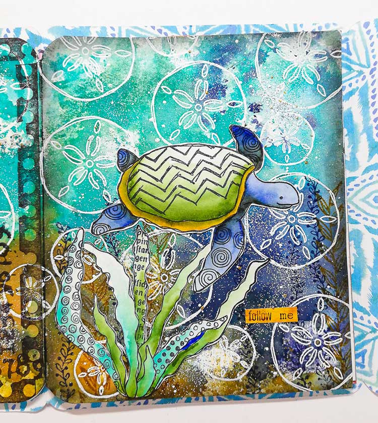 Rubber Dance Art Stamps - Red rubber sheet - Textured Sea Creatures