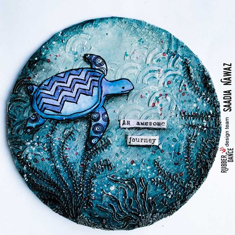 Rubber Dance Art Stamps - Clearstamps - Textured Sea Creatures