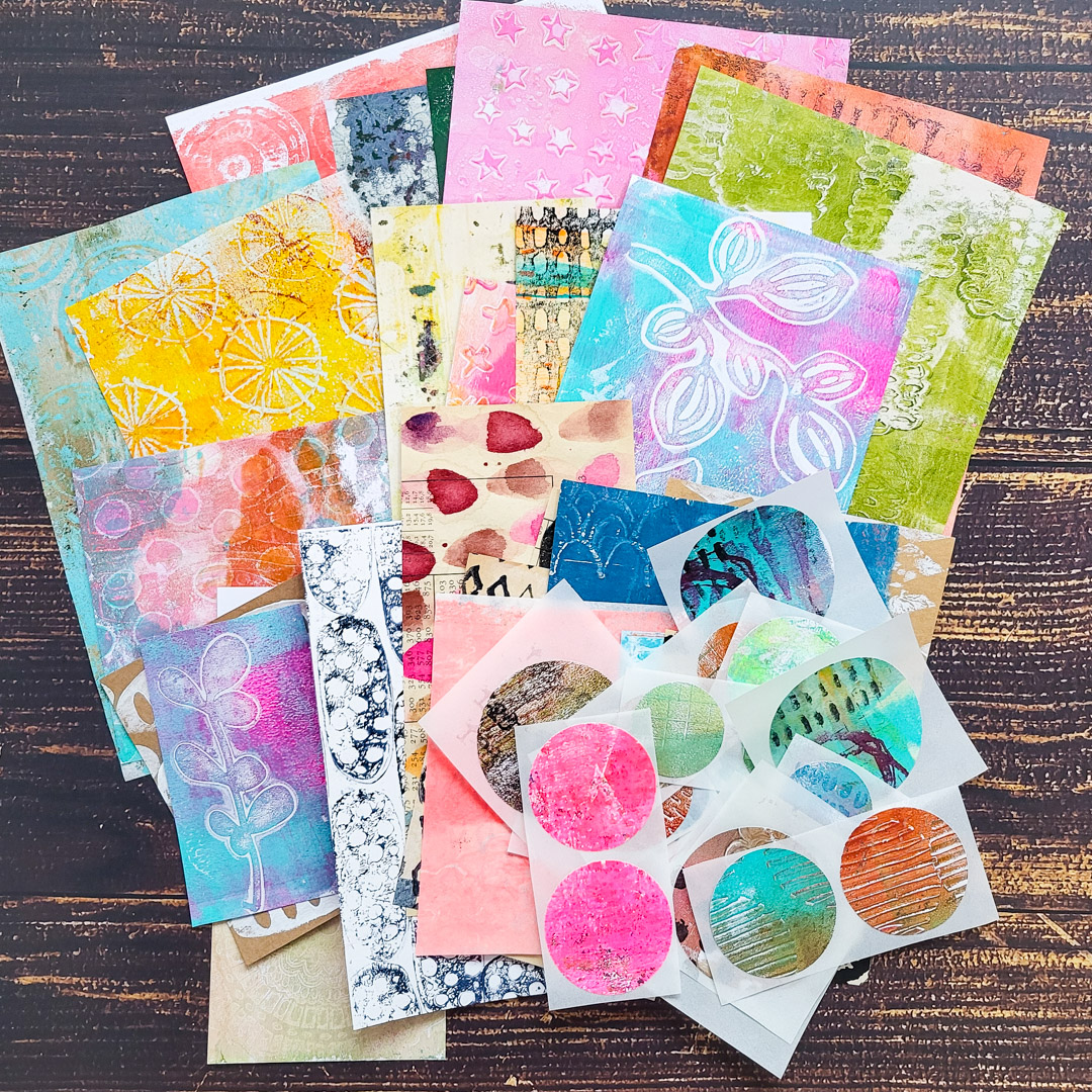 Rubber Dance Art Stamps - Collage Paper Pack