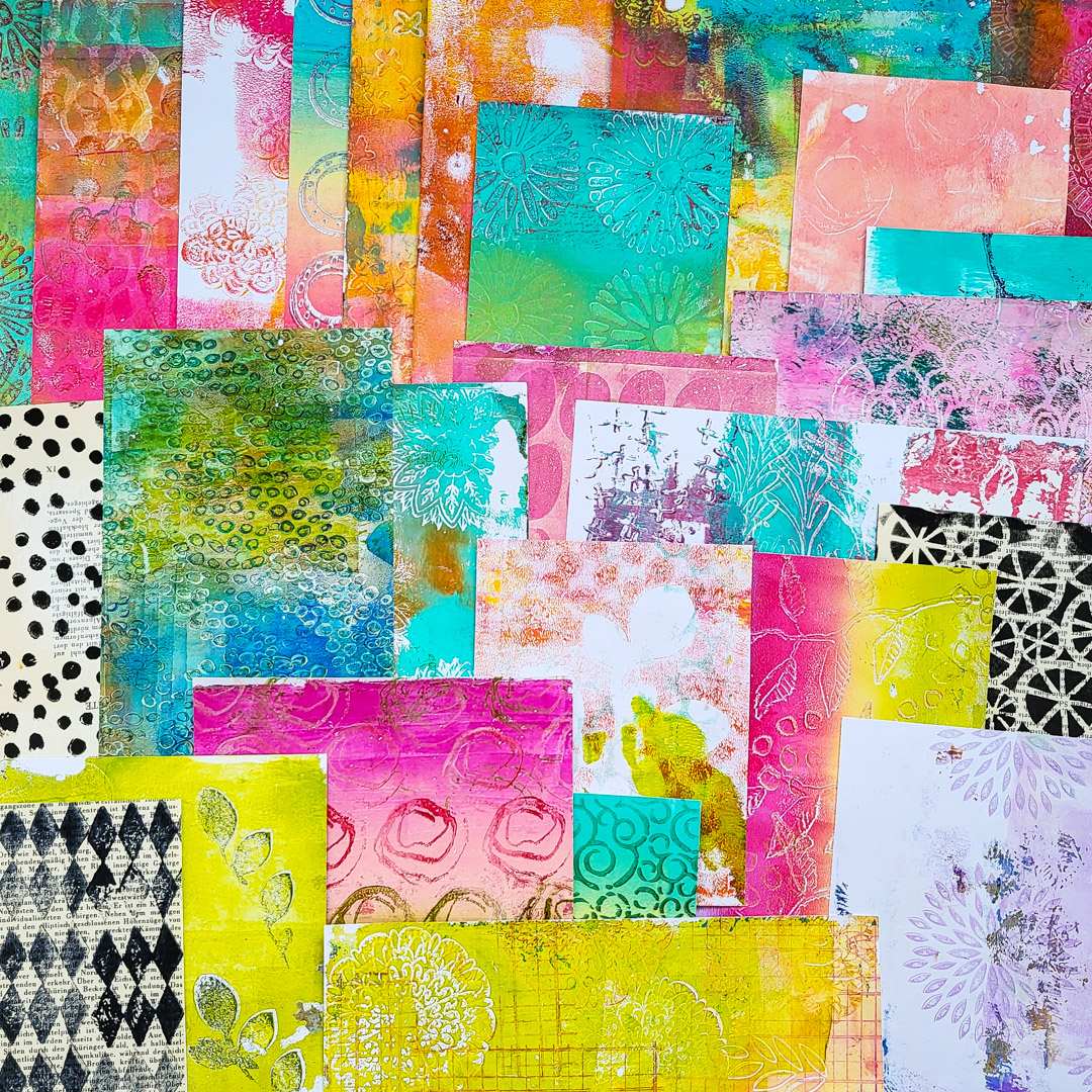 Rubber Dance Art Stamps - Collage Paper Pack