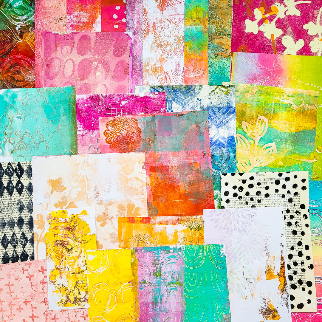 Rubber Dance Art Stamps - Collage Paper Pack