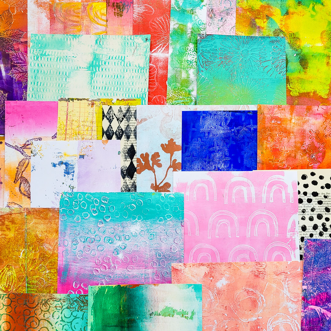 Rubber Dance Art Stamps - Collage Paper Pack