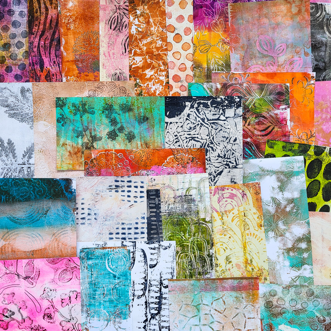 Rubber Dance Art Stamps - Collage Paper Pack