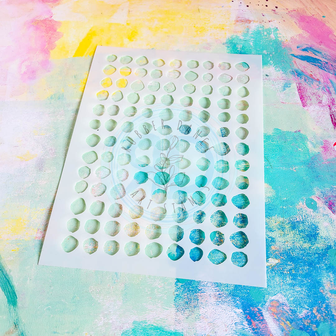 Rubber Dance Art Stamps - Stencil - Dotted 1