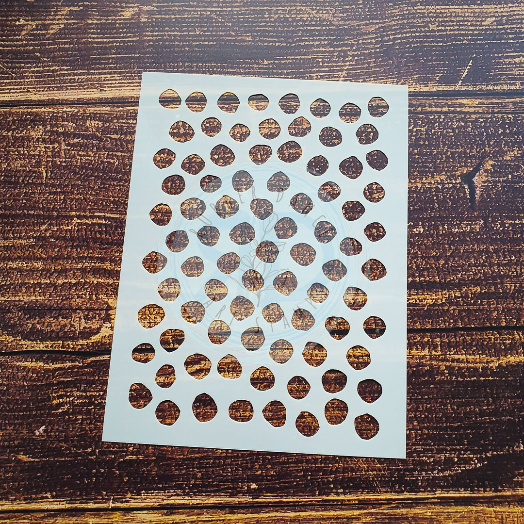 Rubber Dance Art Stamps - Stencil - Ink Dots