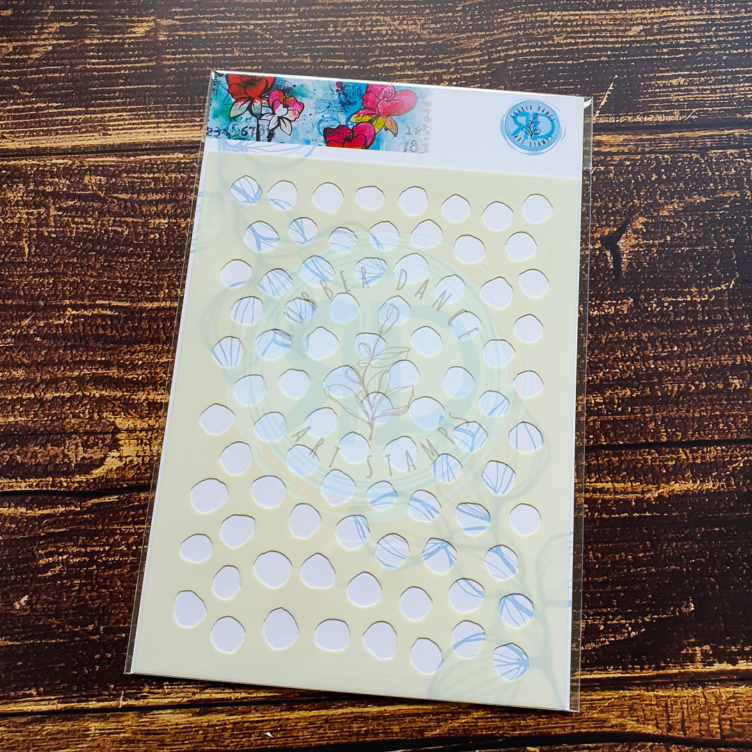Rubber Dance Art Stamps - Stencil - Ink Dots