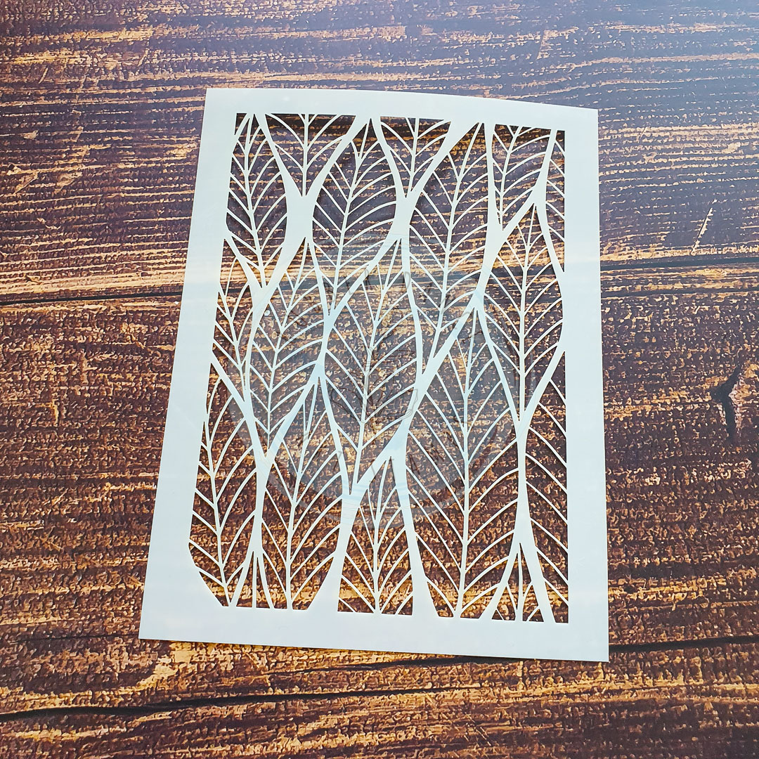 Rubber Dance Art Stamps - Stencil - Leaves 2
