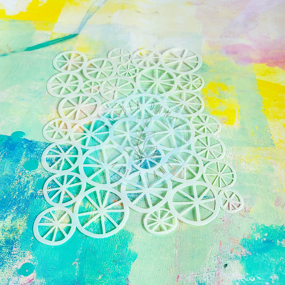 Rubber Dance Art Stamps - Stencil - Wheels